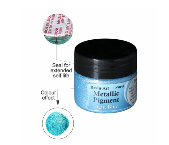 Light Blue Metallic Pigment – Rainbow Art & Craft