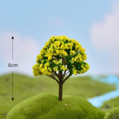 Yellow Flower Tree Miniature – Rainbow Art & Craft
